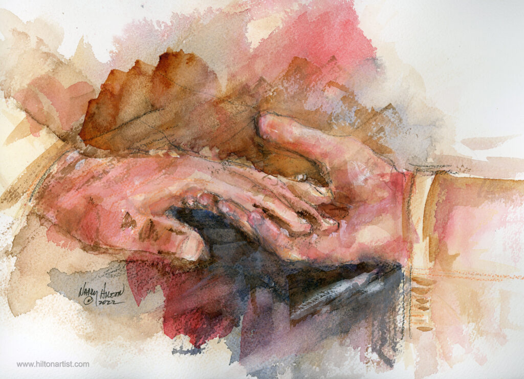 Touching Jesus Christ’s Hand - Nancy Goldberg Hilton Art